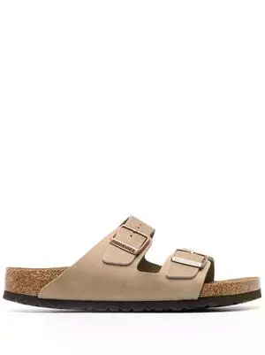 BIRKENSTOCK Arizona Leather Slides - Brown