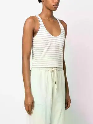 Brunello Cucinelli Scoop-neck Striped Vest Top
