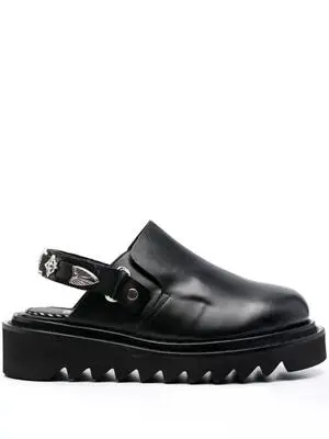 Toga Buckled Ankle-strap Flat Clogs