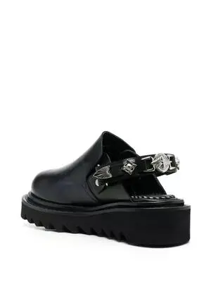 Toga Buckled Ankle-strap Flat Clogs