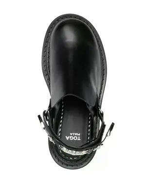 Toga Buckled Ankle-strap Flat Clogs
