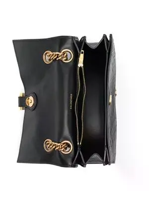 Balenciaga Small Crush Shoulder Bag - Black