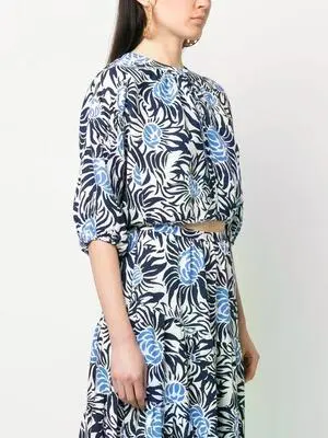Diane Von Furstenberg Floral-print Cropped Top