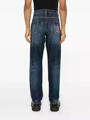 Dolce & Gabbana Logo-embroidered Straight-leg Jeans