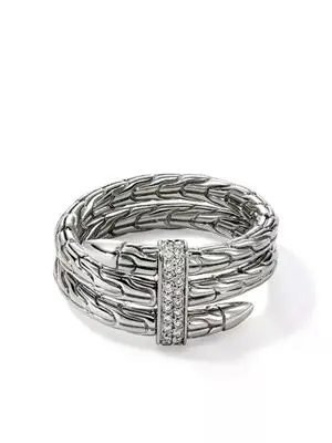 John Hardy Sterling Diamond Spear Ring - Silver