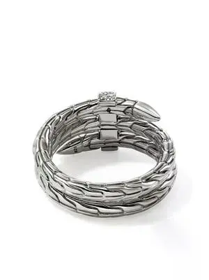 John Hardy Sterling Diamond Spear Ring