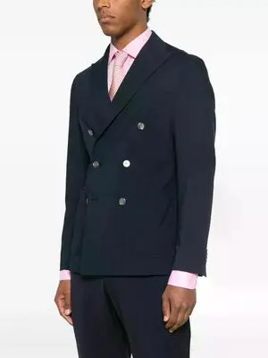 BOSS Double-breasted Blazer - Blue