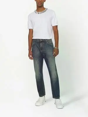 Dolce & Gabbana Logo-appliqué Loose Jeans