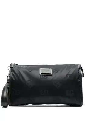 Dolce & Gabbana Logo-plaque Wash Bag - Black