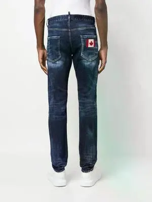 Dsquared2 Logo-patch Straight-leg Jeans