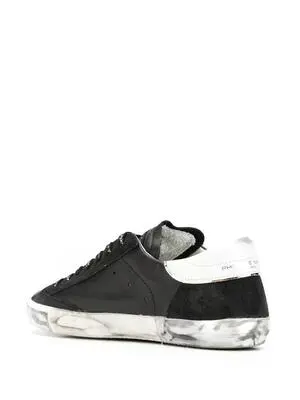 Philippe Model Distressed Low-top Sneakers - Black
