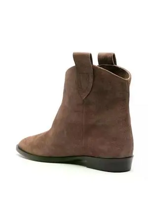 Roberto Festa Hellas Cowboy Ankle Boots In Suede - Brown