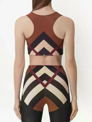 Burberry Chevron Check Cropped Top