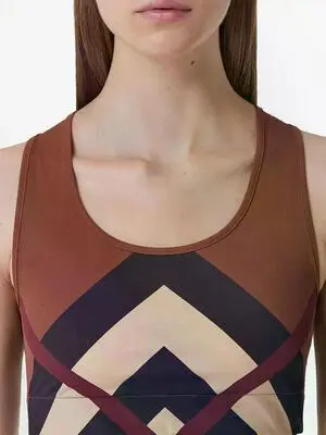 Burberry Chevron Check Cropped Top