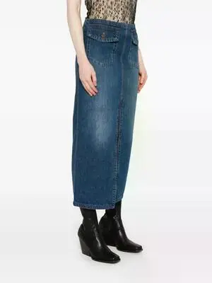 Chloé Denim Midi Skirt