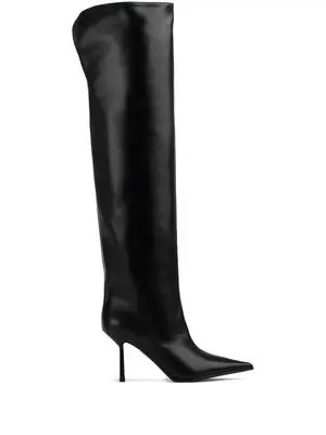 LE SILLA Bella 120mm Pointed-toe Leather Boots