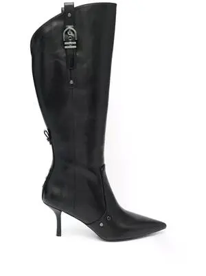 STUART WEITZMAN Thigh-high Leather Stiletto Boots