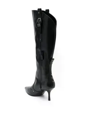 STUART WEITZMAN Thigh-high Leather Stiletto Boots