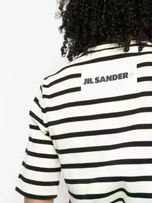 JIL SANDER Striped Cotton T-shirt - Neutrals