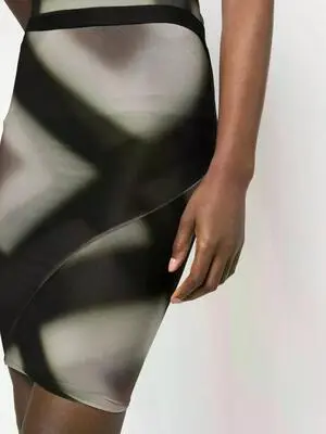 Rick Owens Patterned Midi Skirt - Black