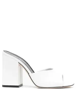 Paris Texas Calf Leather Block Heel Sandals