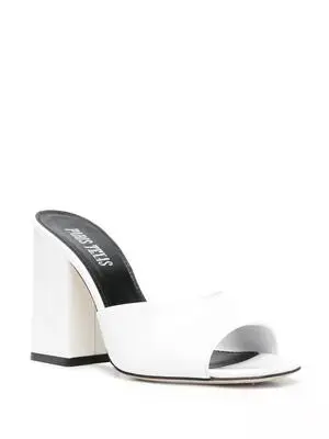 Paris Texas Calf Leather Block Heel Sandals