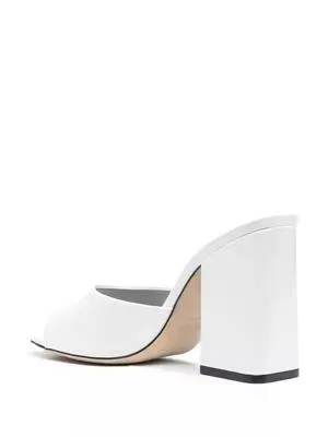 Paris Texas Calf Leather Block Heel Sandals