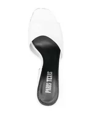 Paris Texas Calf Leather Block Heel Sandals
