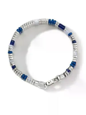 John Hardy Sterling Lapis Lazuli And Agate Colour-block Bracelet