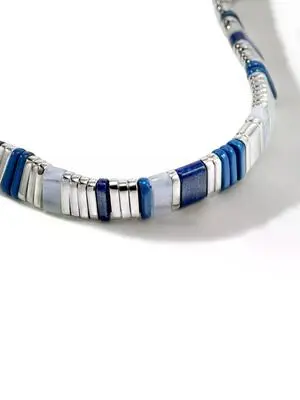 John Hardy Sterling Lapis Lazuli And Agate Colour-block Bracelet