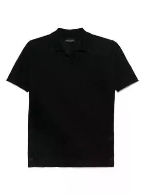 ROBERTO COLLINA Linen T-shirt - Black