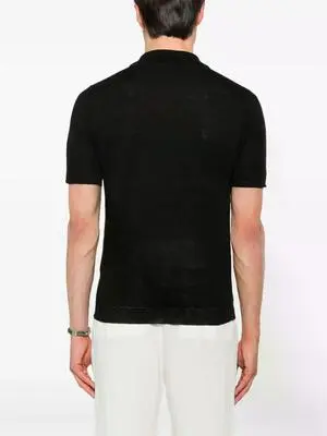 ROBERTO COLLINA Linen T-shirt - Black