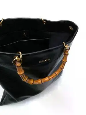 JIL SANDER Bamboo-handle Leather Tote Bag