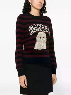GANNI Intarsia-knit Jumper