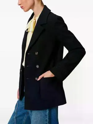 TWINSET Embroidered Double-breasted Jacket