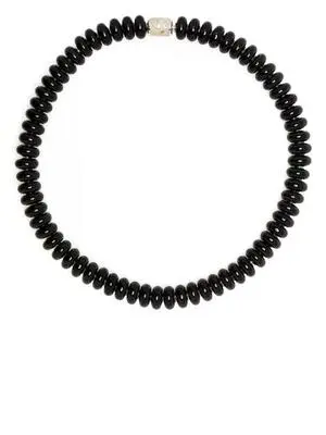 Lauren Rubinski Beaded Sterling Silver Necklace - Black