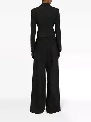 Dolce & Gabbana Logo-jacquard Wool Palazzo Pants