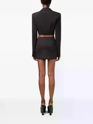 AREA Crystal-brooch Cropped Jacket