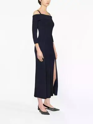 GANNI Off-shoulder Midi Dress