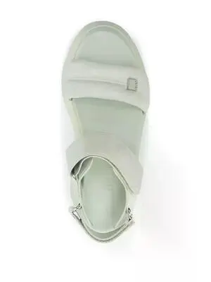 Liu Jo Open-toe Platform Sandals With Silver-tone Logo Plaque - Green