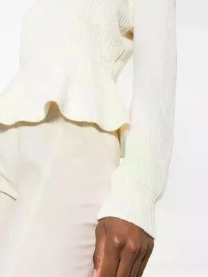 Chloé Peplum-hem Ribbed-knit Jumper