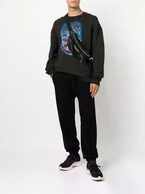 HACULLA. Graphic-print Cotton Sweatshirt - Black