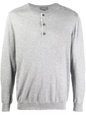 N.peal Crew Neck Henley Sweater