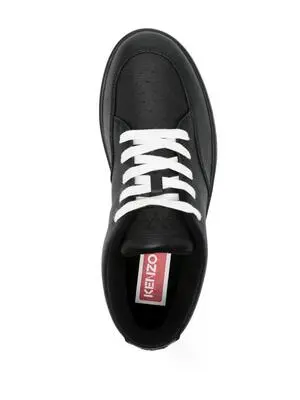 Kenzo Grained Leather Dome Sneakers