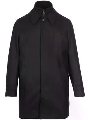 NORWEGIAN WOOL Down-lined Wool Coat - Black