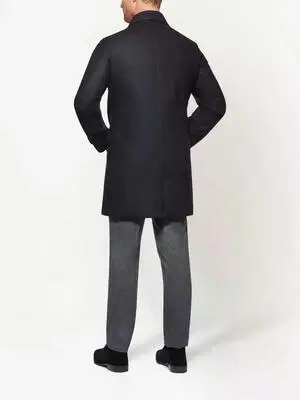 NORWEGIAN WOOL Down-lined Wool Coat - Black