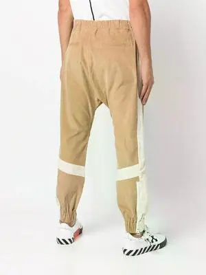 HACULLA. Embroidered-logo Ribbed Drop-crotch Pants