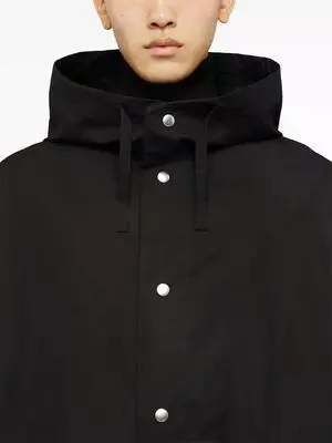 JIL SANDER Logo-print Hooded Parka - Black