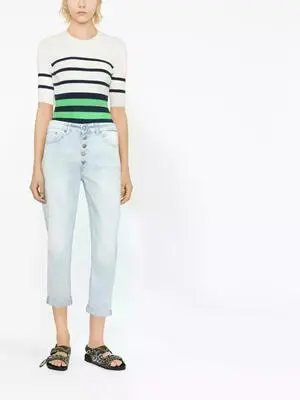 DONDUP Mid-rise Cropped Jeans - Blue