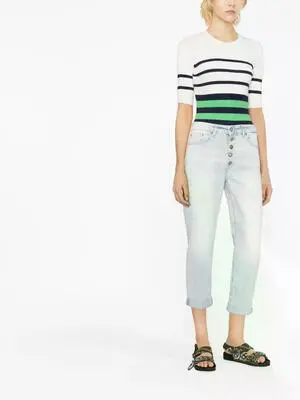 DONDUP Mid-rise Cropped Jeans - Blue